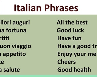 Italian Phrases Svg - Etsy Canada