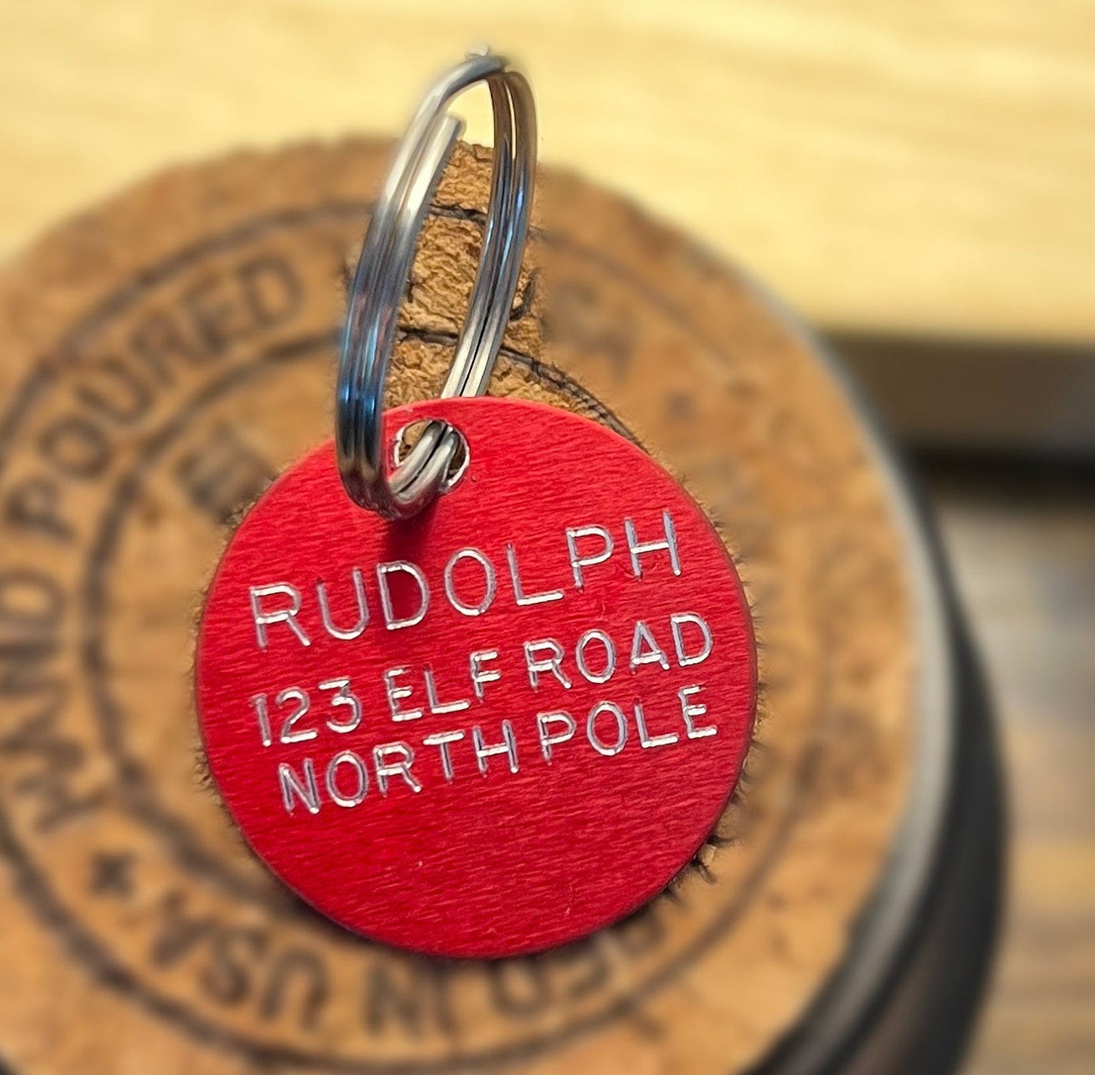 Rudolph's Lost Name Tag Personalized Letter From Santa 1 Inch Diameter ...