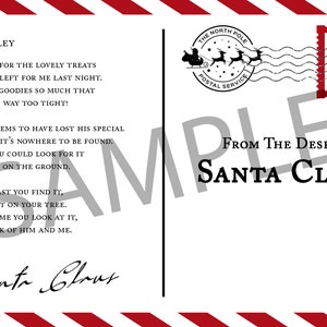 Rudolph's Lost Name Tag Personalized Letter From Santa 1 Inch Diameter ...