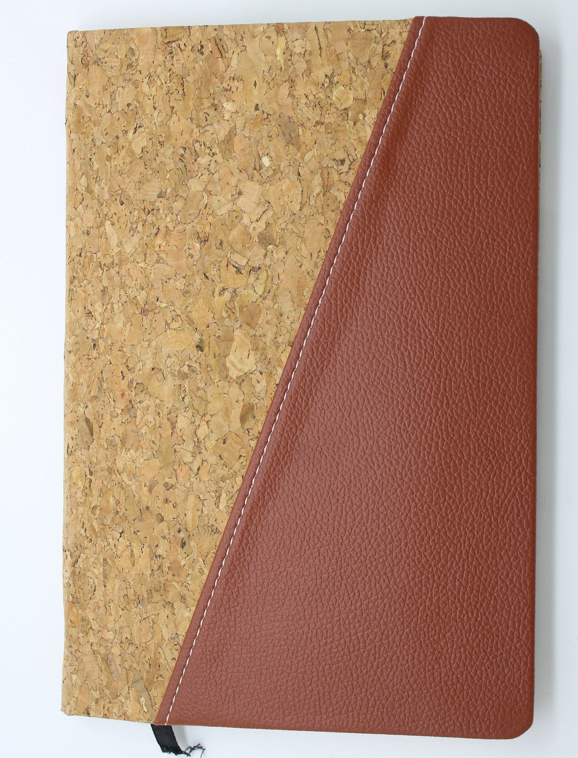 Cork Rexine Slant Customized Ruled Paper Notebook - Etsy UK