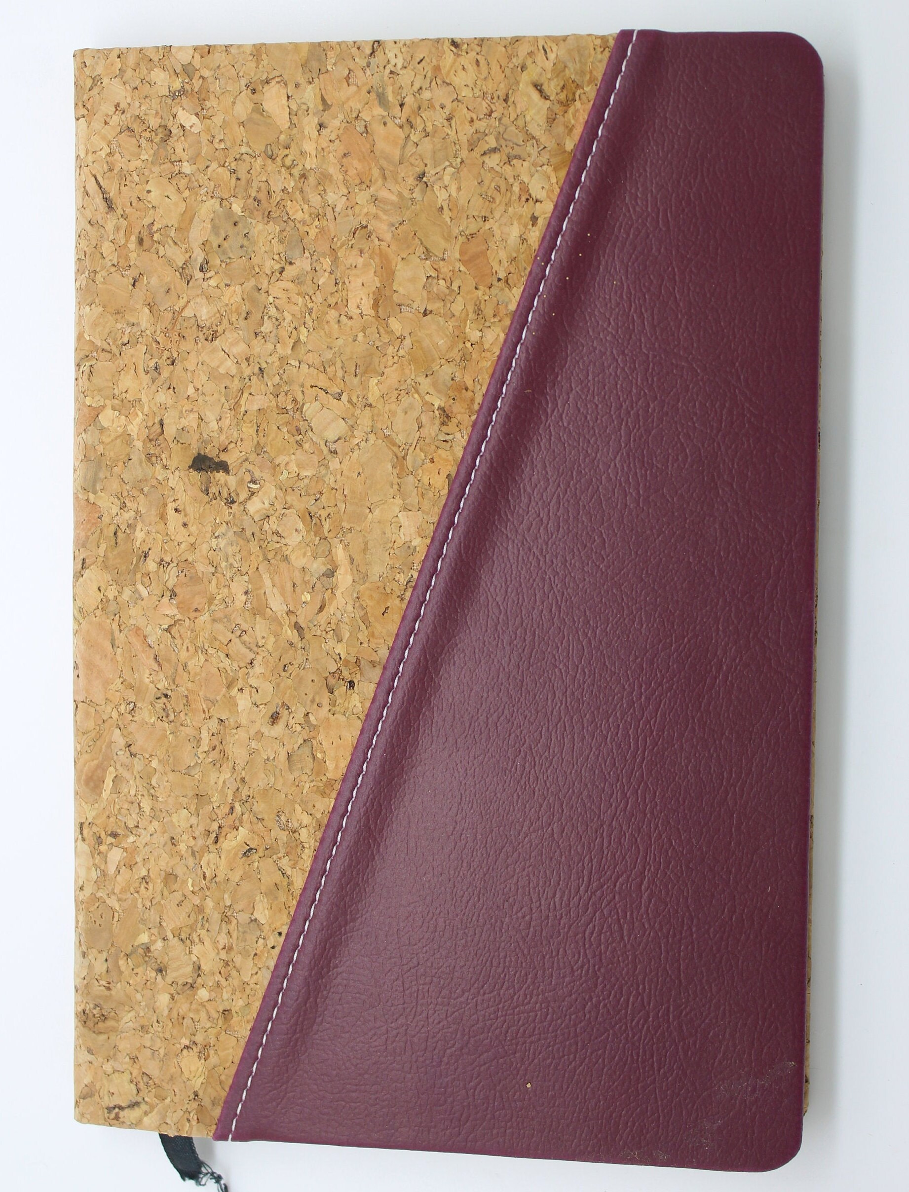 Cork Rexine Slant Customized Ruled Paper Notebook - Etsy UK