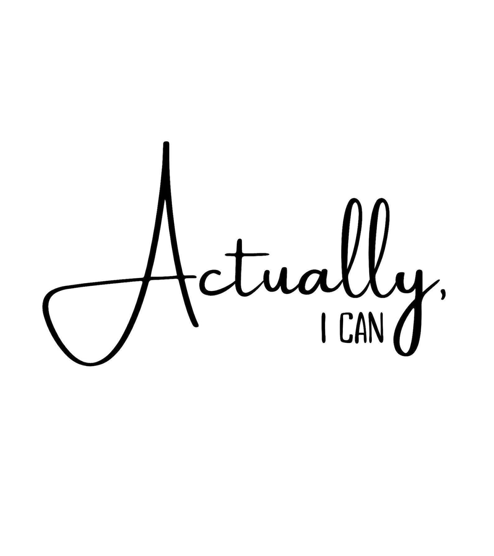 Actually, I Can | Clipart Dxf Svg Png Jpg | Cricut Cameo Silhouette ...