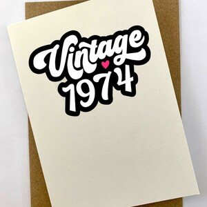Vintage 1974 SVG PNG Design - Born in 1974, 50th Birthday Cut File for ...