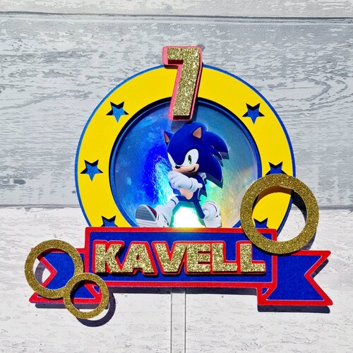 Sonic the Hedgehog Cake Topper - Etsy UK
