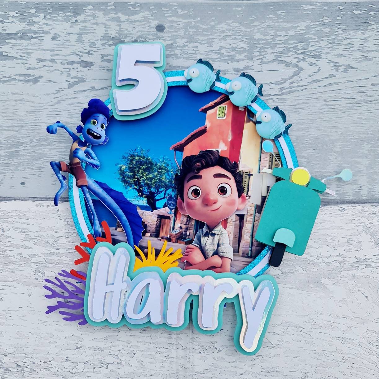 Paper & Party Supplies Luca Cake Topper Cake Toppers & Picks Party ...