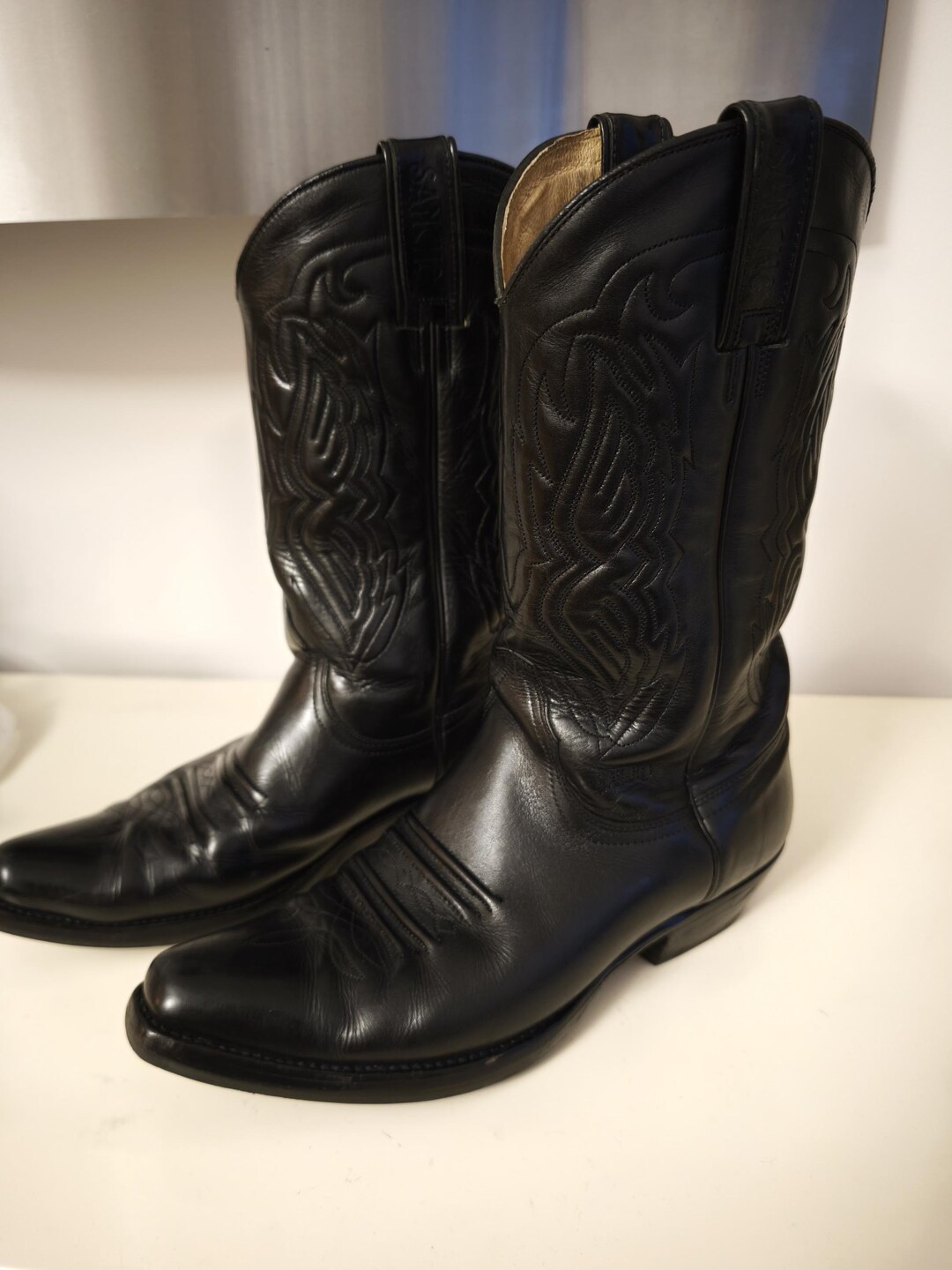 Sancho Vintage Men's Leather Cowboy Boots Cavalry Boots Natural Leather ...