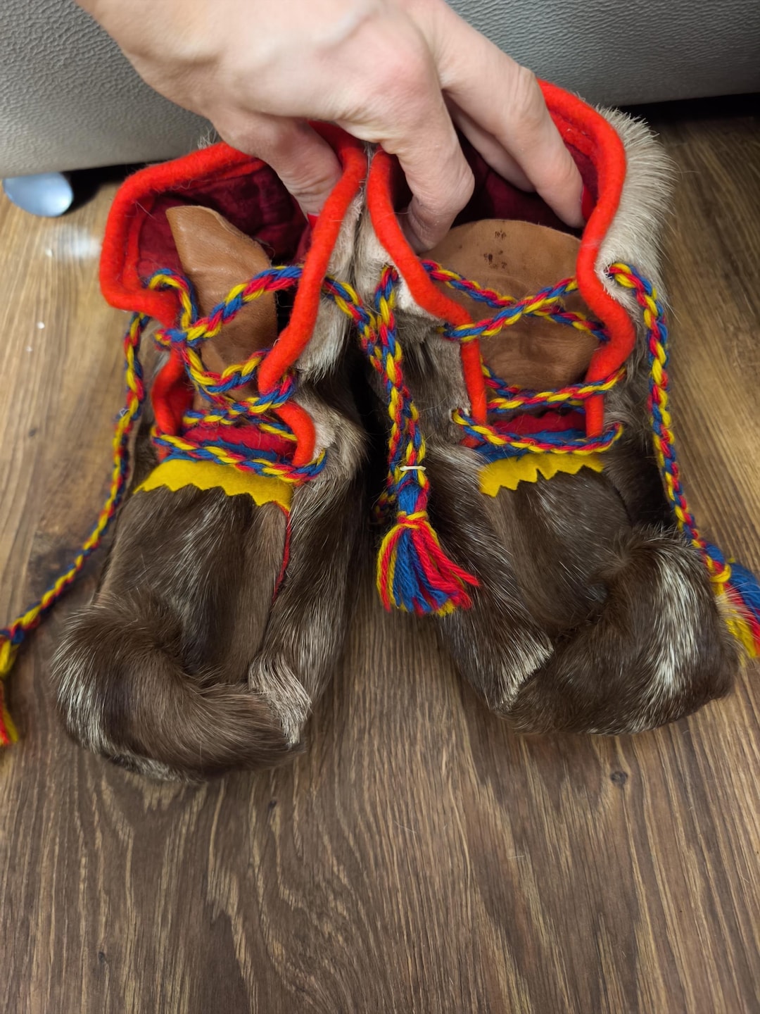 RARE Vintage Saami Shoes From Lapland Reindeer Fur Shoes Sami Shoes ...