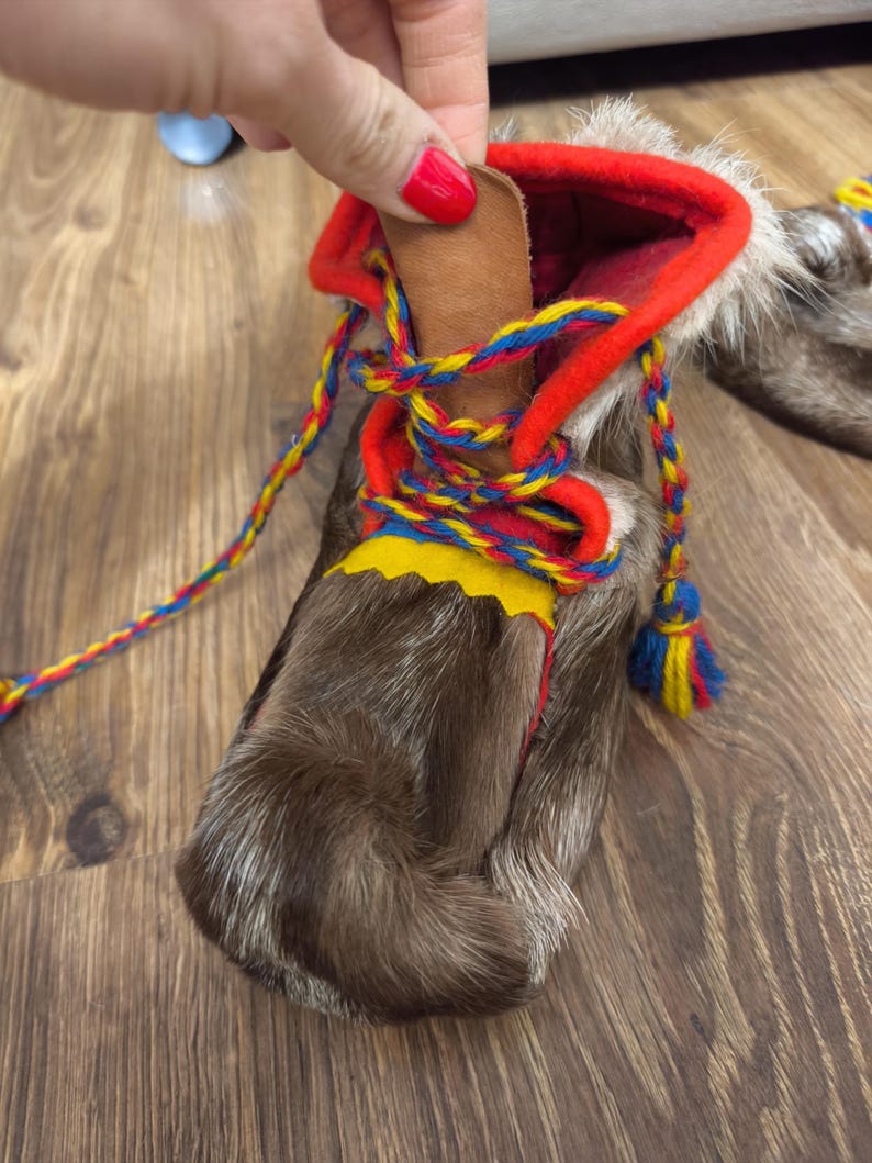 RARE Vintage Saami Shoes From Lapland Reindeer Fur Shoes Sami Shoes ...