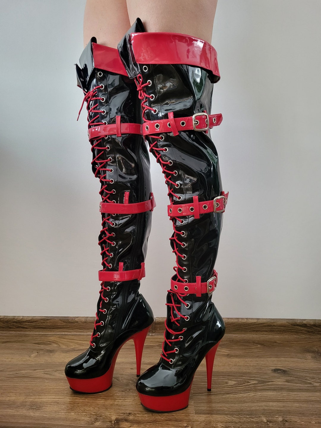 Funtasma Medic 3028 Thigh-high Pool Dance Boots, Size 40, Drag Queen ...