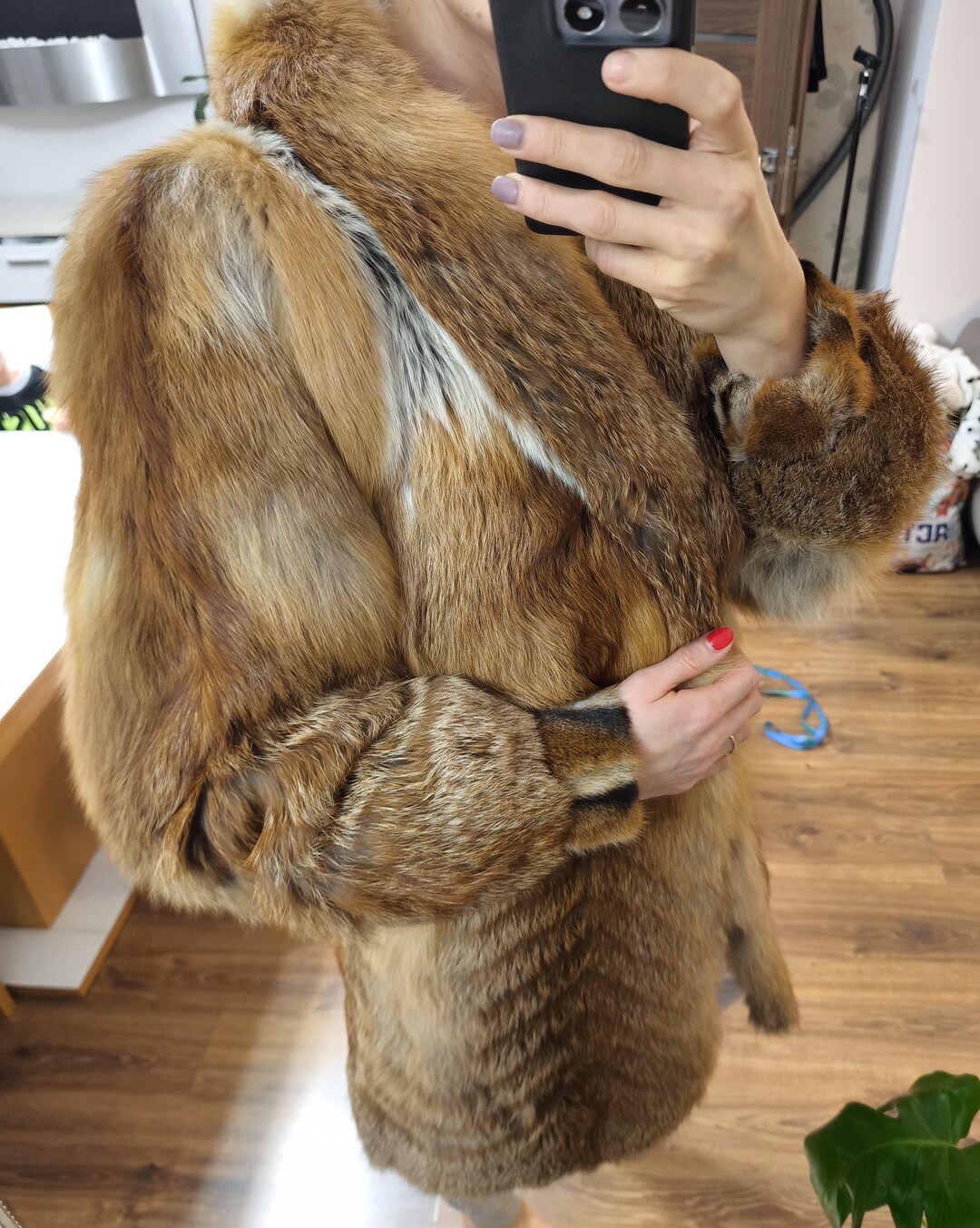Beautiful Elegant Vintage Feminine and Exclusive Natural Fur Coat Made ...