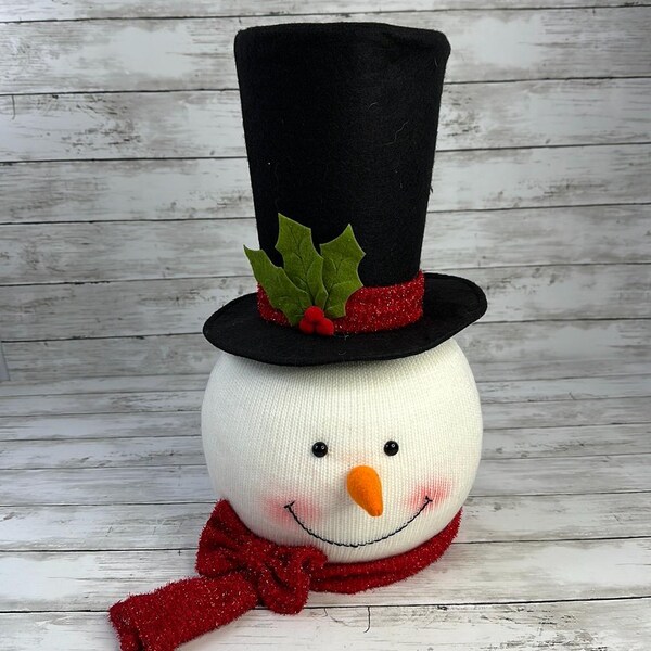 Snowman Head Tree Topper - Etsy