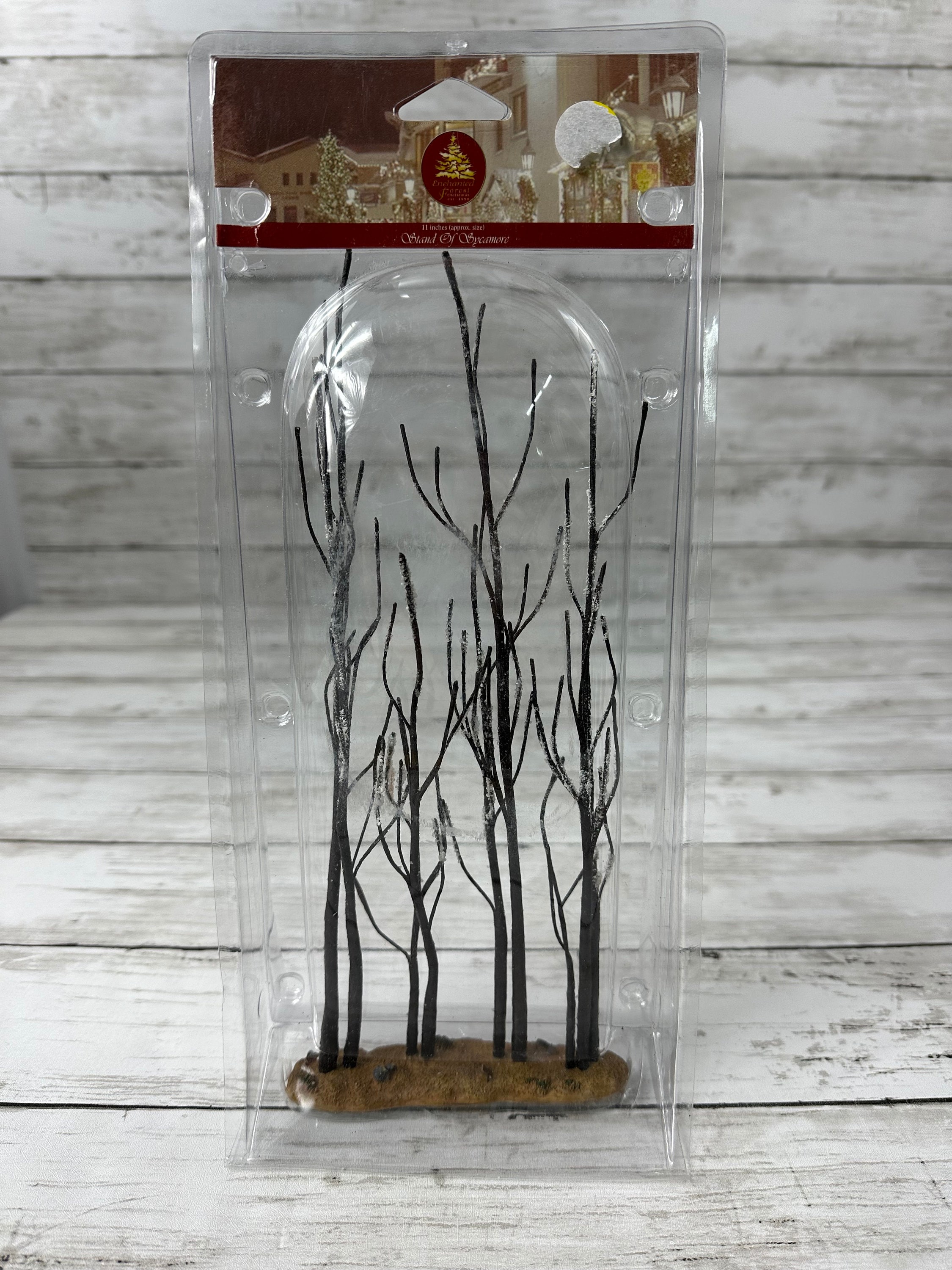 CHRISTMAS VILLAGE TREES Stand of the Sycamore Enchanted Forest Lemax 11 ...
