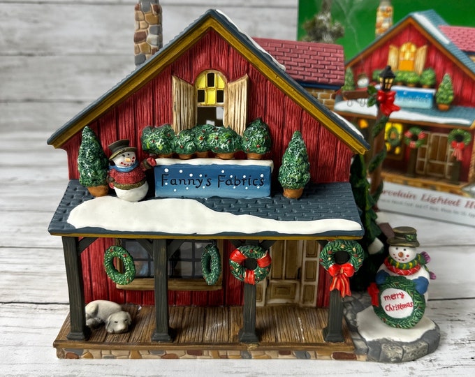 Heartland Valley Village- Owell FANNY’S FABRICS Christmas House 2003 - Etsy