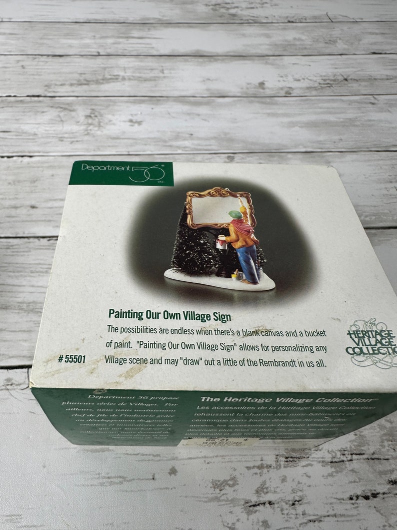 Department 56 Painting Our Own VILLAGE SIGN 55501 Christmas Village ...