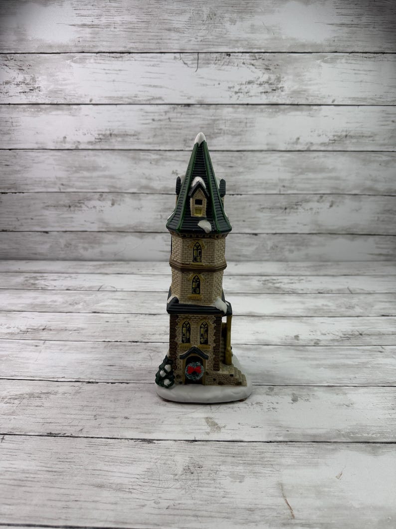 St Nicholas Square Christmas Village Clock Tower With Light No Box - Etsy