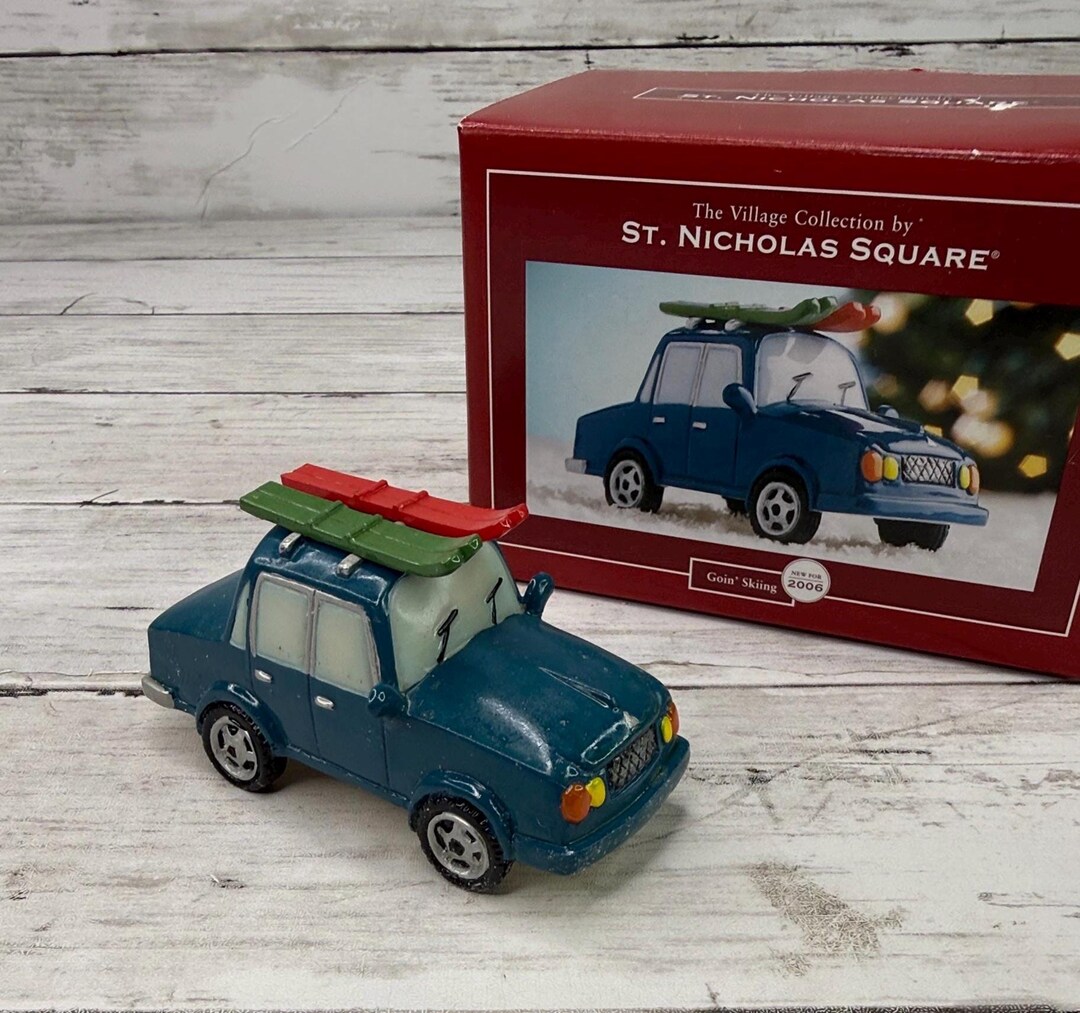 St Nicholas Square “goin Skiing” Christmas Village Accessory - Etsy