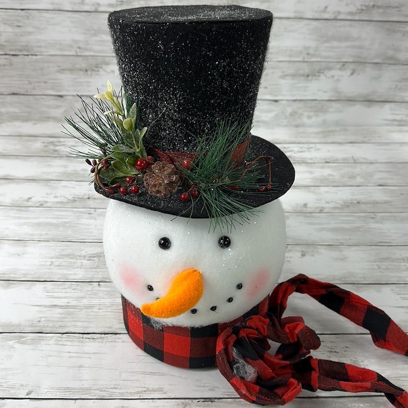 Snowman Head Tree Topper - Etsy
