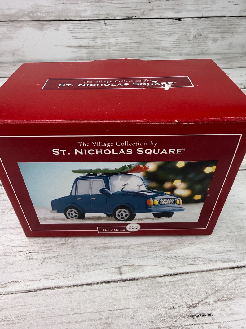 St Nicholas Square “goin Skiing” Christmas Village Accessory - Etsy