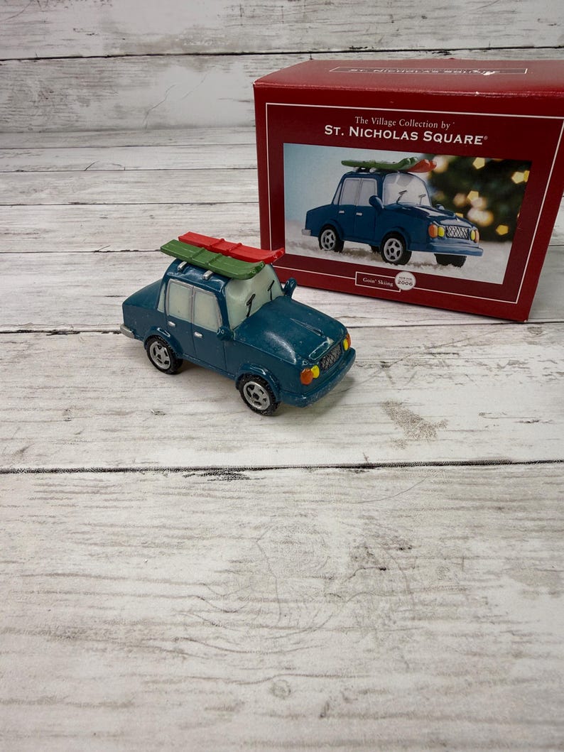 St Nicholas Square “goin Skiing” Christmas Village Accessory - Etsy