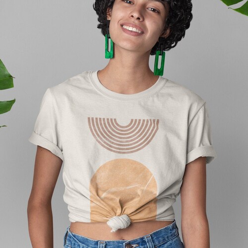 Modern Art Shirt Boho Tshirt Mid Mod Tshirt Abstract Shirt - Etsy