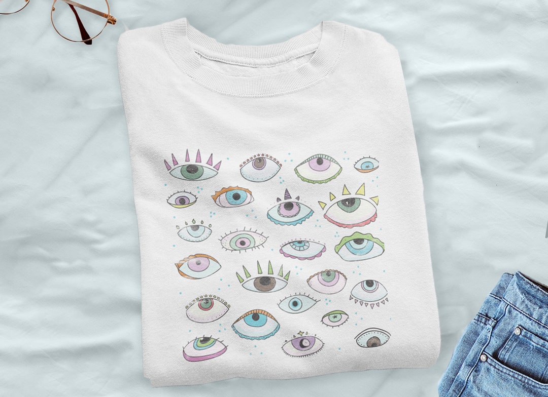 Evil Eye Tee, Boho T-shirt, Graphic Tee, Women's T-shirt, Artsy T-shirt ...