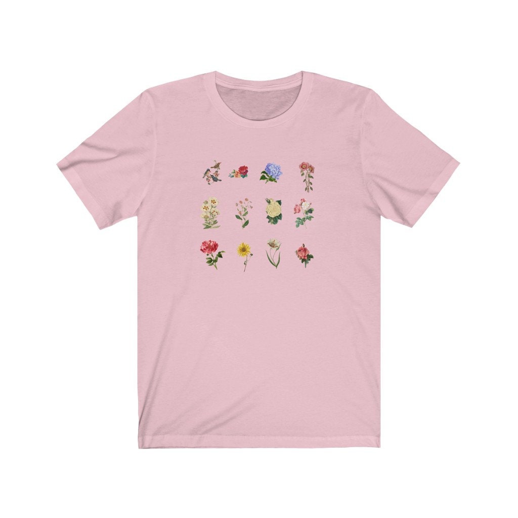Vintage Flowers Cottagecore Tee, Flower Shirt, Cute Shirt, Feminine ...