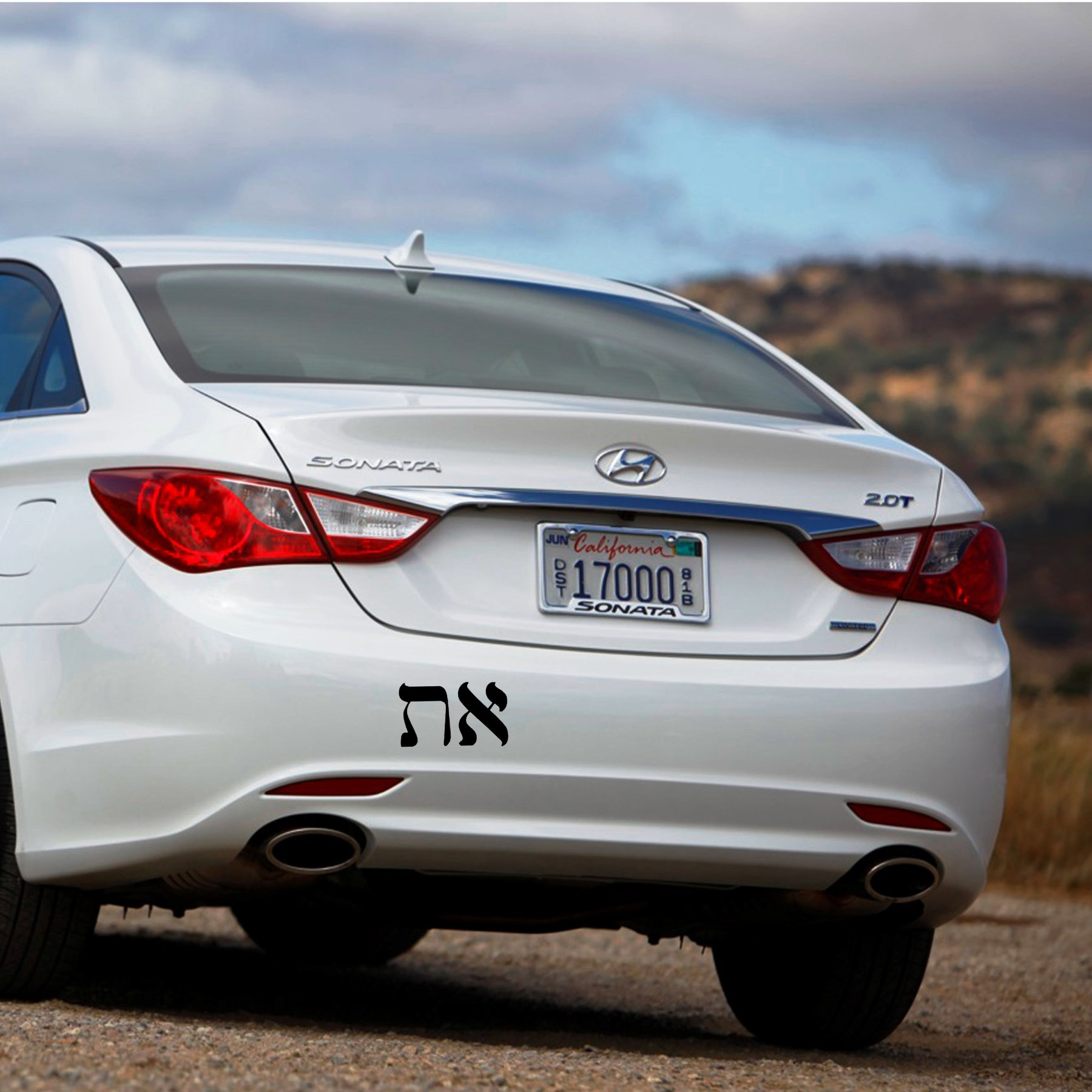 Aleph Tav Hebrew Decal / Sticker for Window, Laptop, Cell Phone, Locker ...