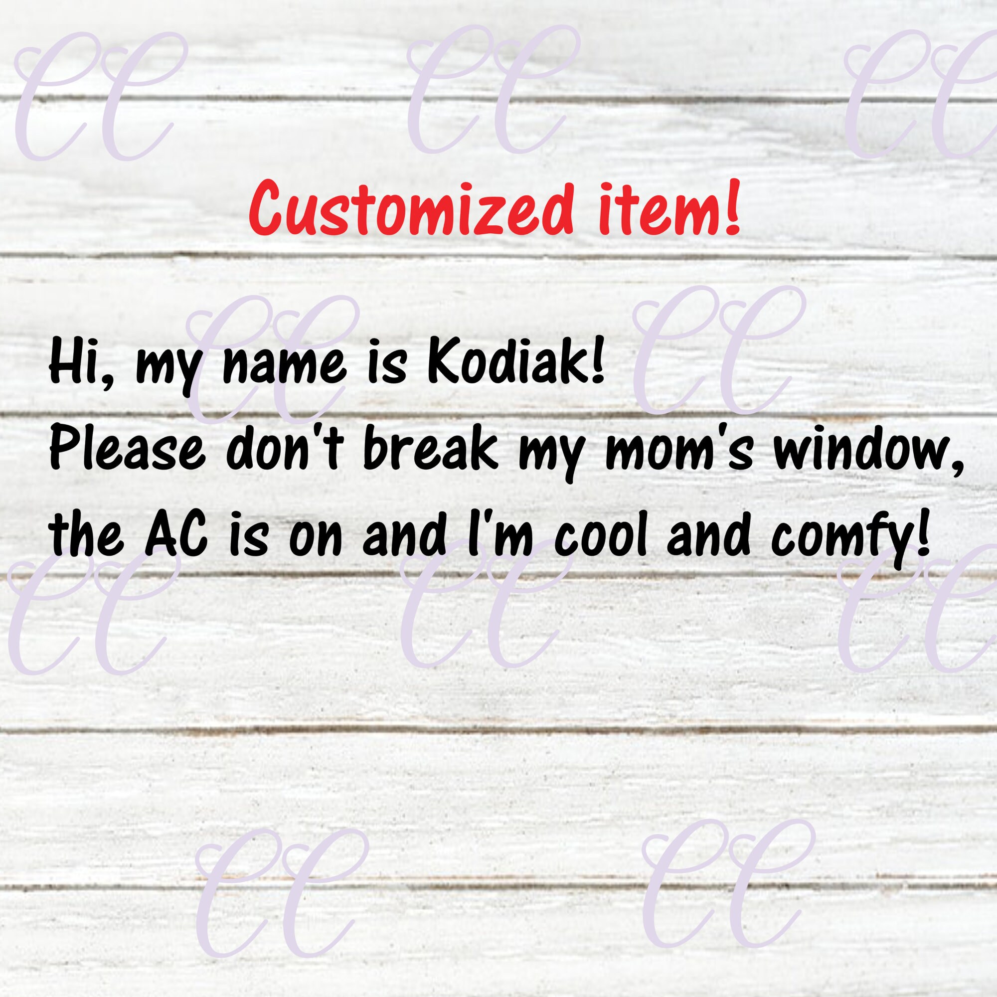 Personalized pet window decal | Etsy