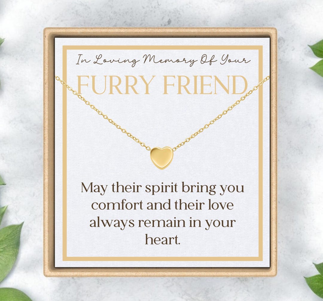 Dog Memorial Gifts for Loss of Dog - Dainty Heart Necklace With ...
