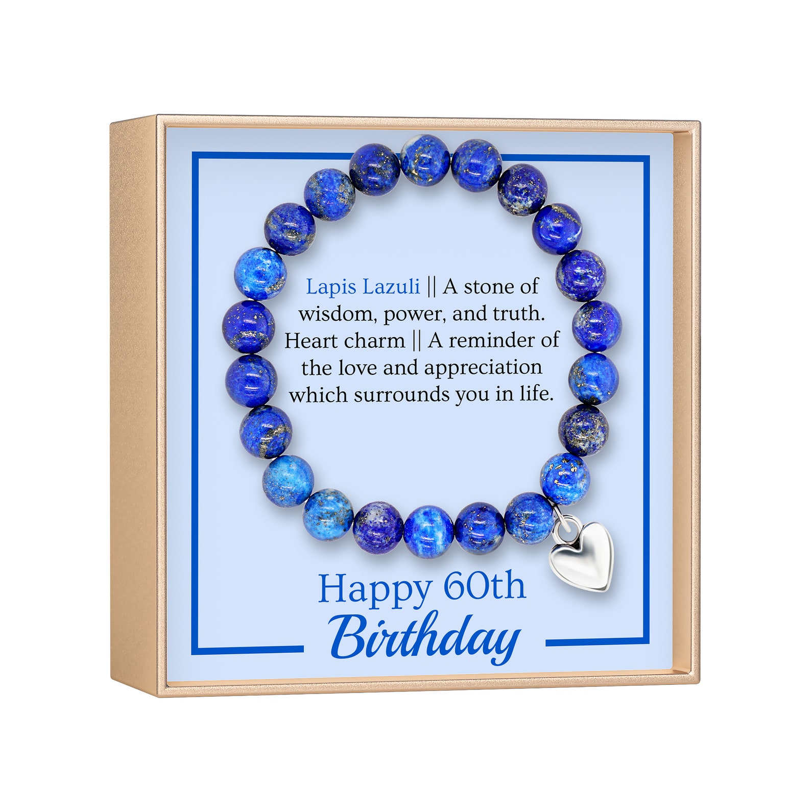 60th Birthday Milestone Bracelet & Meaningful Message Card for - Etsy