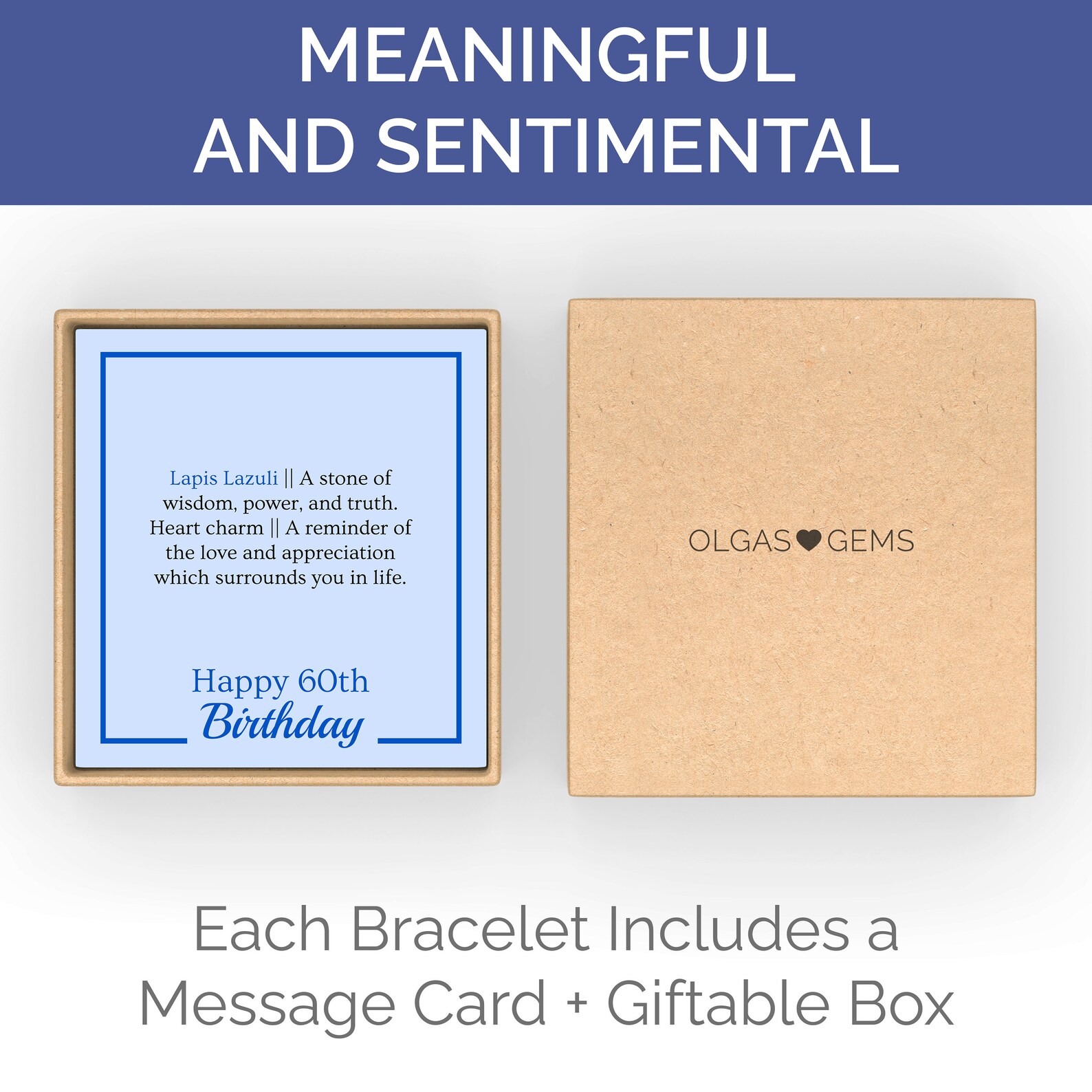 60th Birthday Milestone Bracelet & Meaningful Message Card for - Etsy