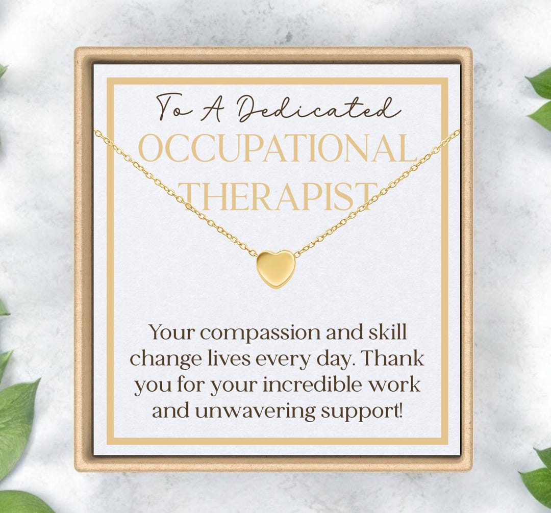 Occupational Therapy Gifts - Dainty Heart Necklace With Sentimental ...