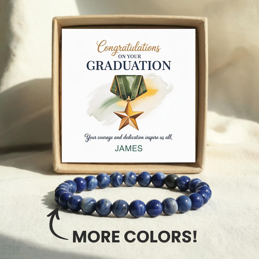 Army Graduation Gift – Bracelet Jewelry Present for Soldier, Cadet ...