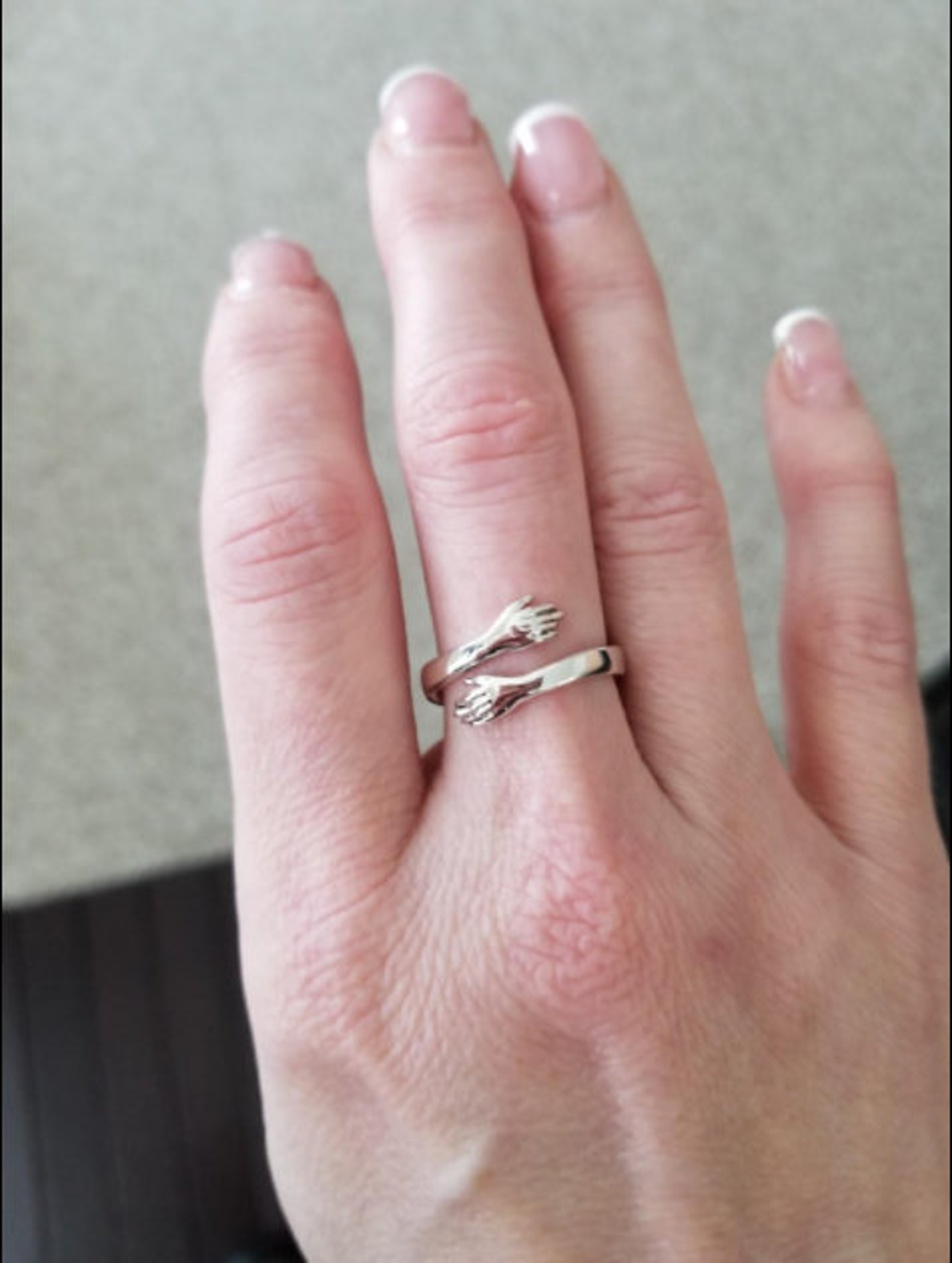 Love Hug Ring Beautiful Hugging Hand Rings made of High | Etsy