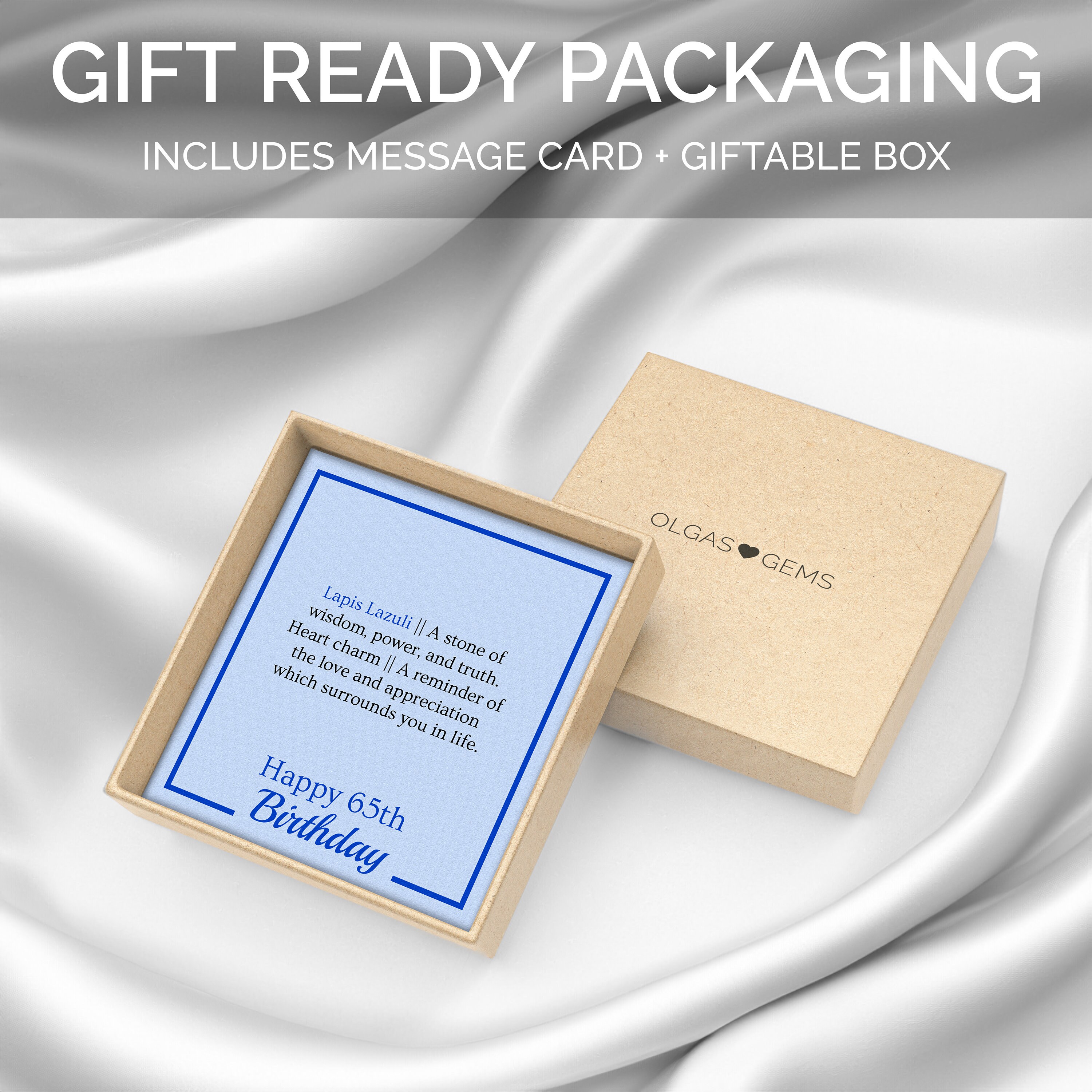 65th Birthday Milestone Bracelet & Meaningful Message Card for Women ...