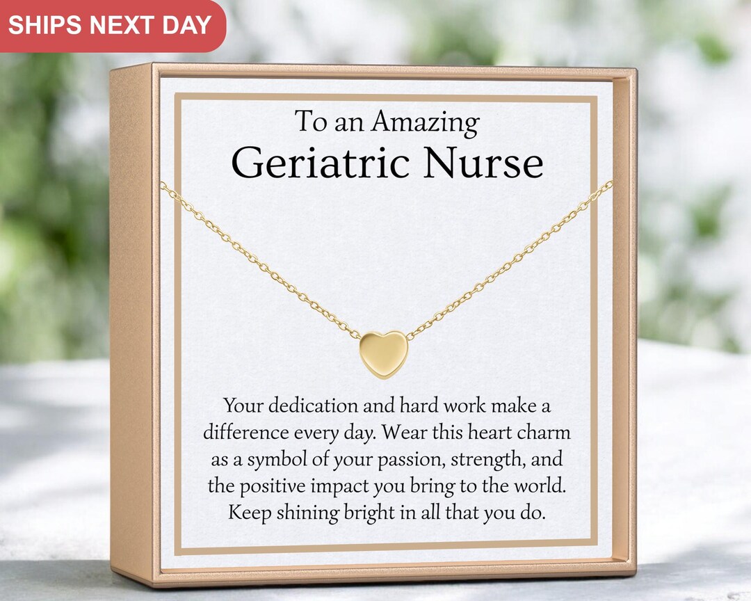 Geriatric Nurse Gift, Geriatric Nurse Necklace, Future Geriatric Nurse ...