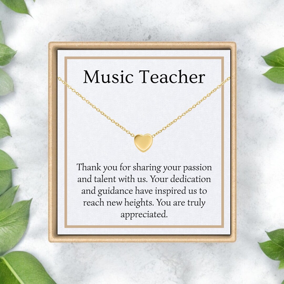 Music Teacher Gift, Music Gift, Music Note Necklace, Marching Band ...