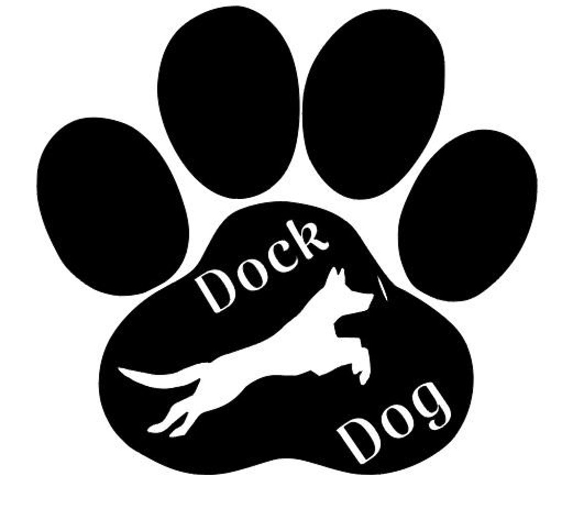 Dock Dog Dock Diving Paw Print SVG PNG JPG Digital Download Cricut ...