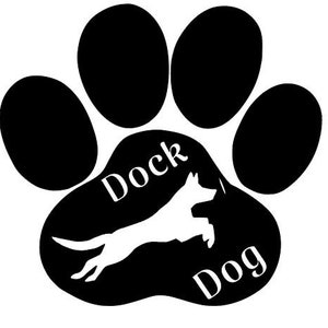 Dock Dog Dock Diving Paw Print SVG PNG JPG Digital Download Cricut ...