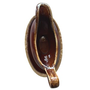 Hull Pottery, Vintage Gravy Boat and Saucer Set, Brown Drip, Dinnerware ...