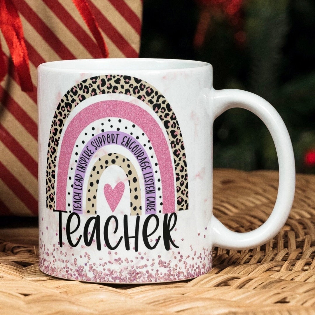 Best Teacher Mug, Personalised Best Teacher Christmas Mug, Special Gift ...