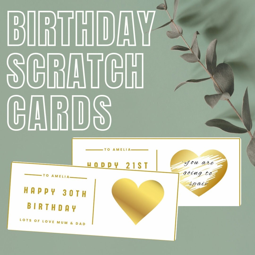 Birthday Scratch Card, Surprise Scratch Card, Birthday Surprise ...