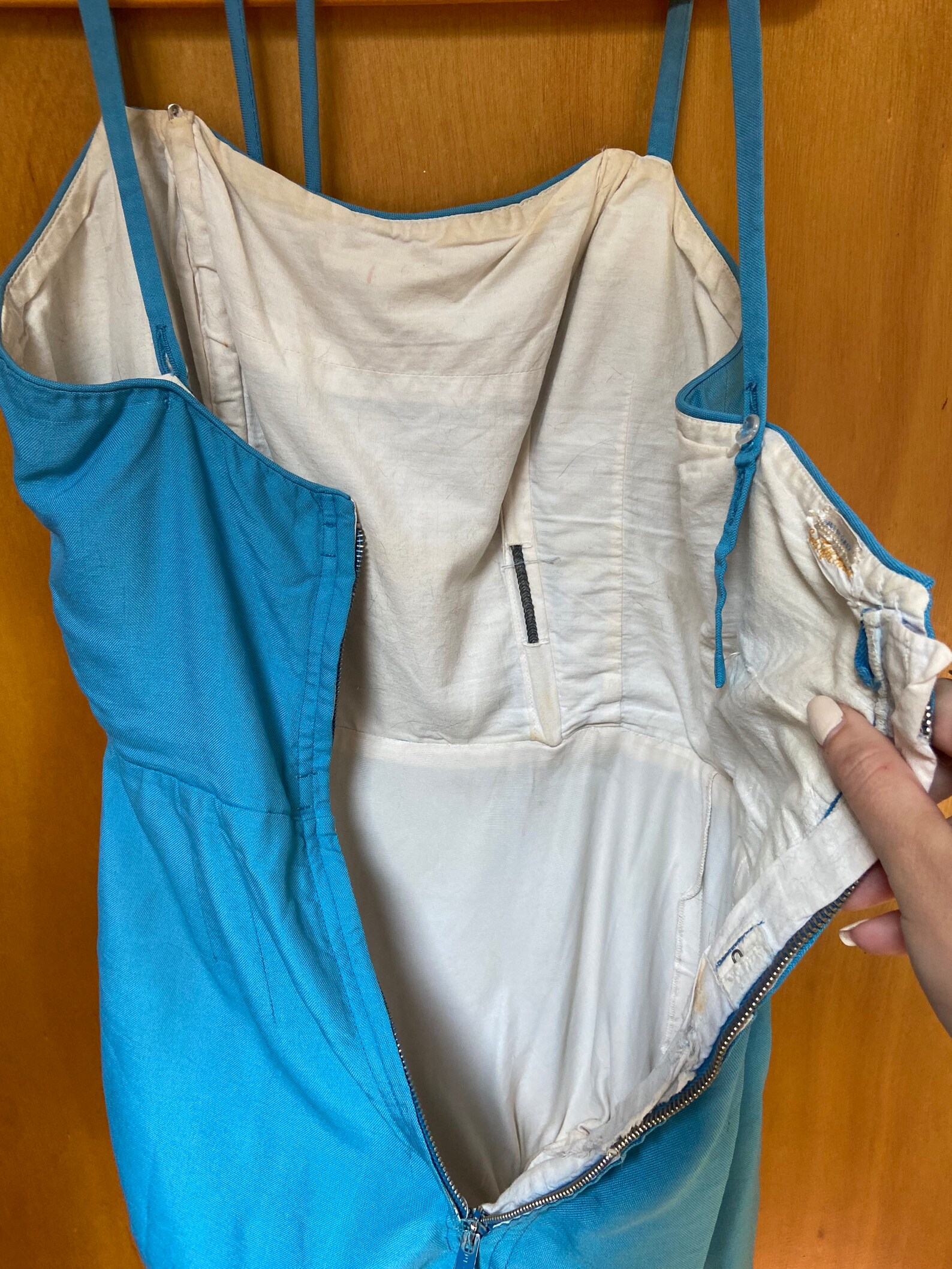 50s Blue One Piece Bathing Suit - Etsy