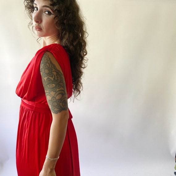 70’s Scarlet Red Gown - Gem