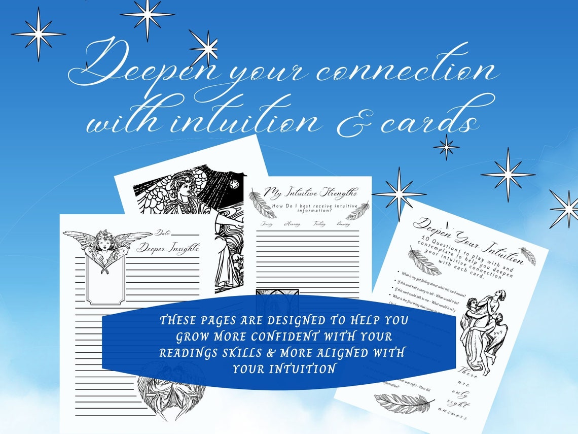 Printable Oracle Card Journal Pages for Angel Card Readings & More ...