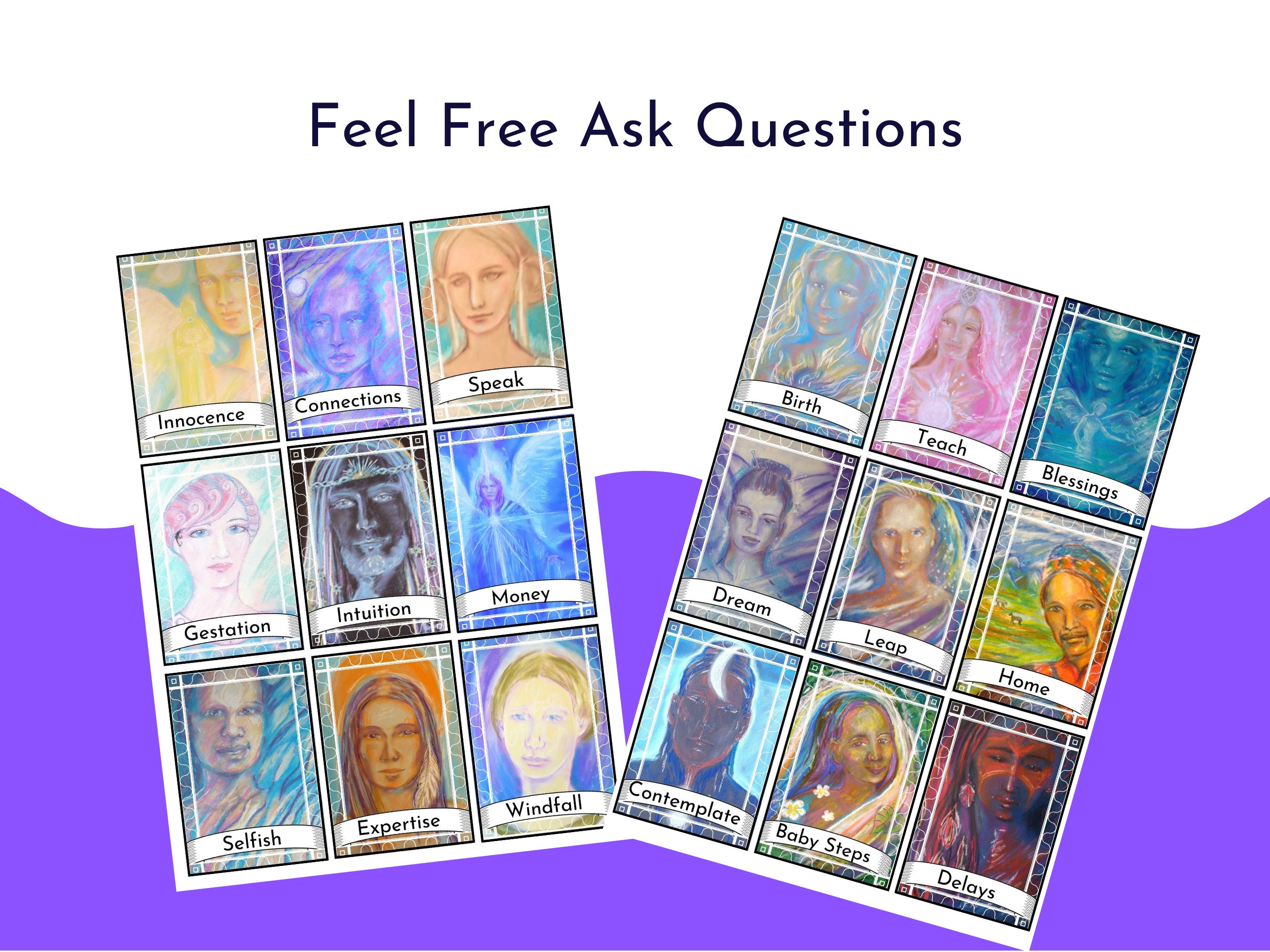 PRINTABLE ORACLE CARDS the Spirit Guide Oracle and Guide - Etsy