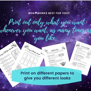 Printable Oracle Card Journal Pages, Intuitive Yearly Planner, Yearly ...