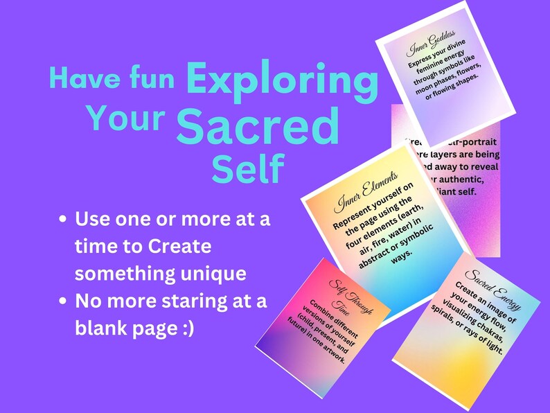 50 Printable Art Journal Prompt Cards,divine Feminine Creativity ...