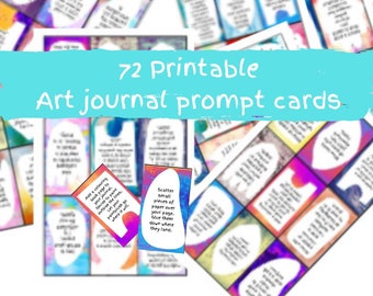 40 Creative Art Journal Prompt Cards Printable PDF Journal Prompt Cards ...