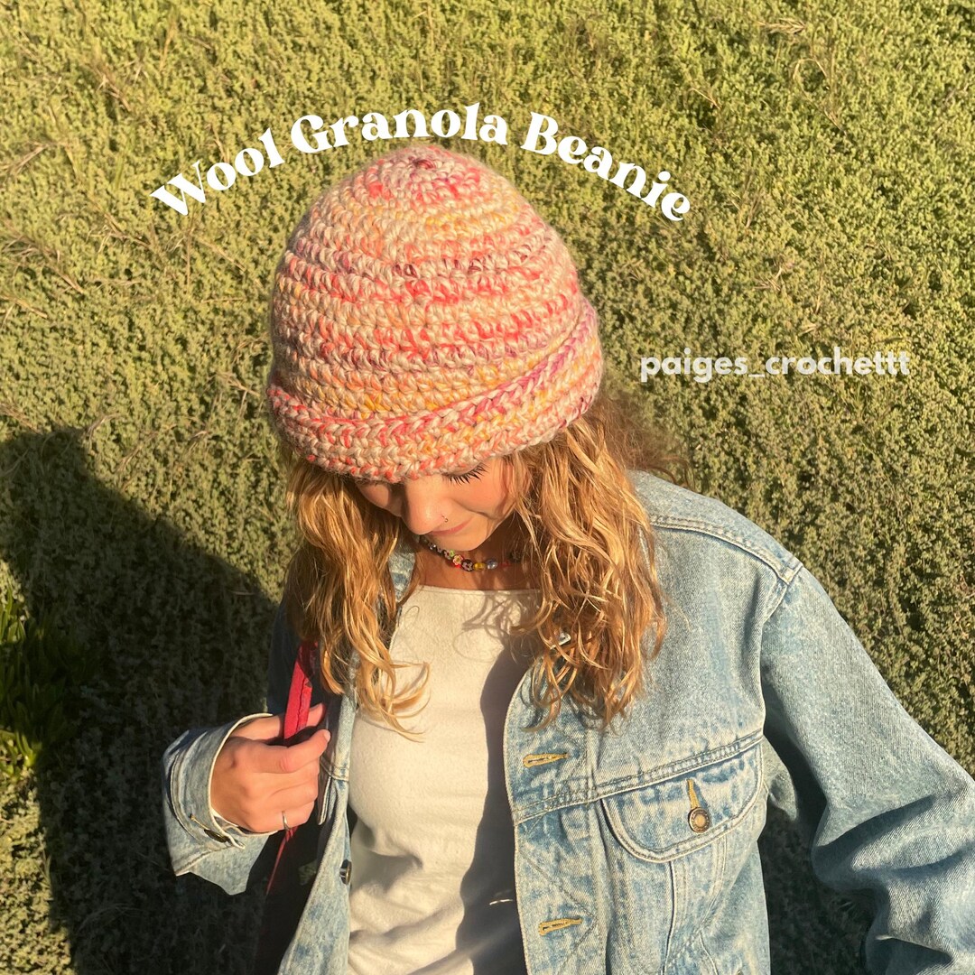 Beachy Wool Granola Beanie | Surfer Girl | Beach Aesthetic | Ocean Girl ...